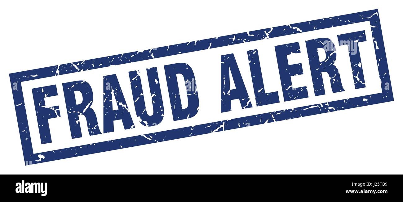 square grunge blue fraud alert stamp Stock Vector Image & Art - Alamy