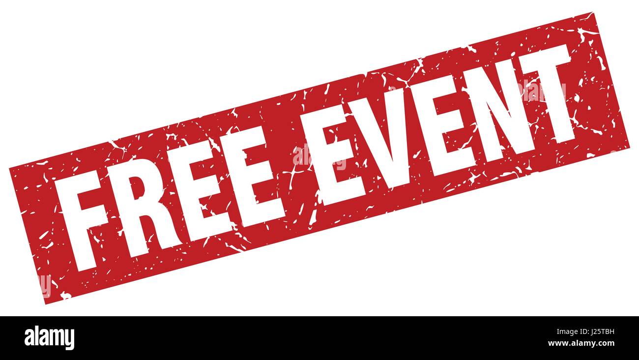 square grunge red free event stamp Stock Vector Image & Art - Alamy