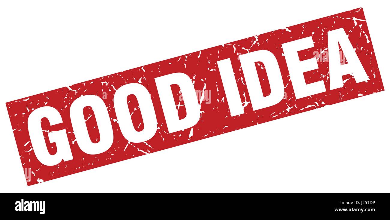 Good idea sticker square Stock Vector Images - Alamy