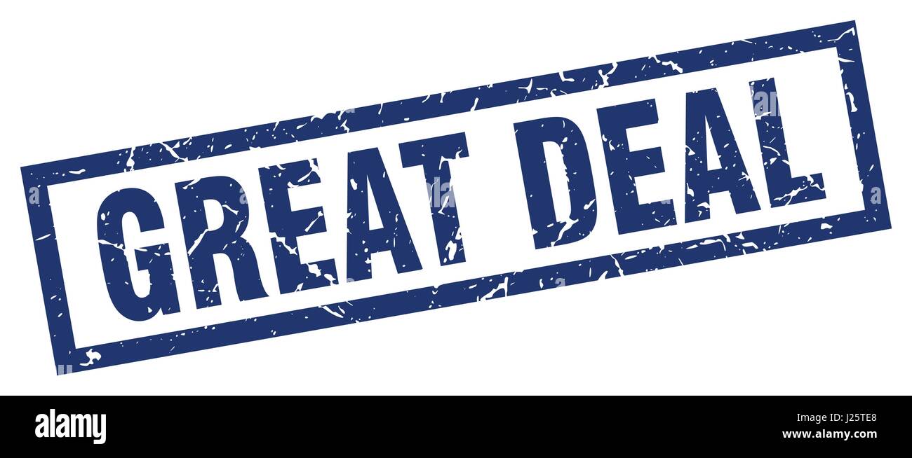 square grunge blue great deal stamp Stock Vector Image & Art - Alamy