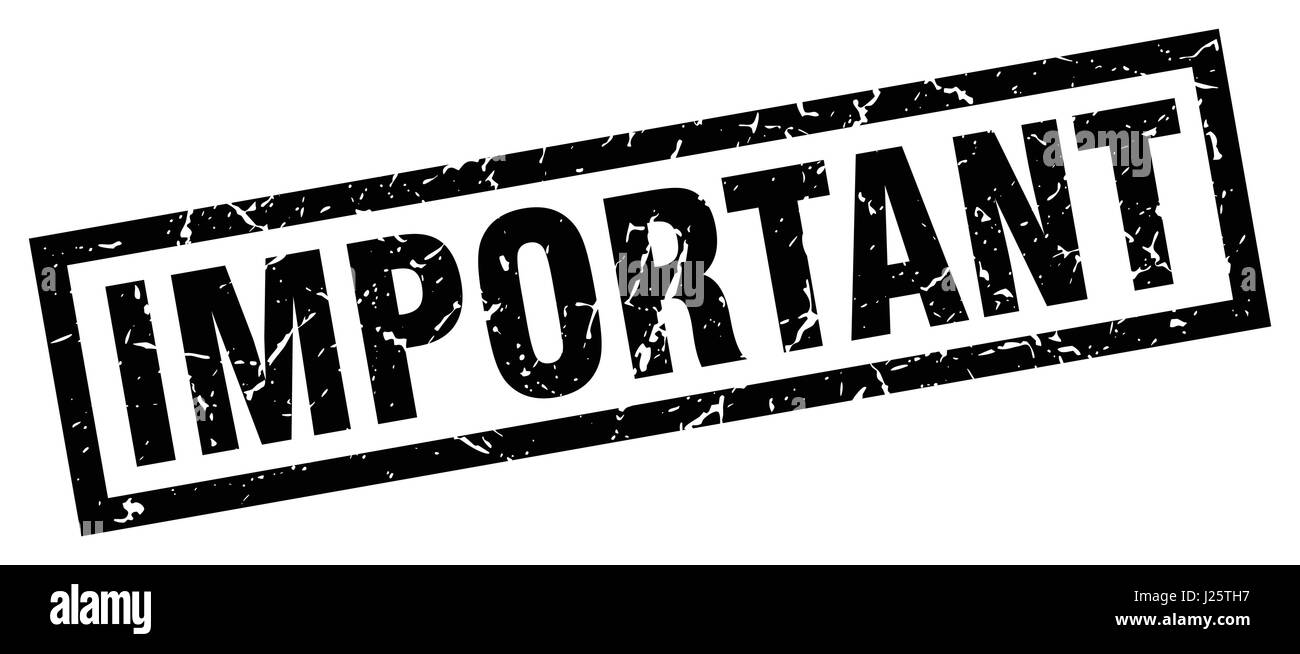 square grunge black important stamp Stock Vector Image & Art - Alamy