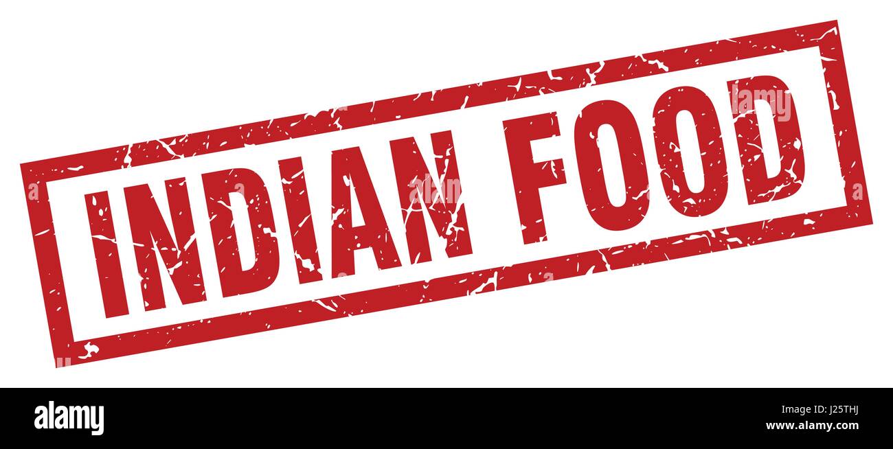 square grunge red indian food stamp Stock Vector Image & Art - Alamy