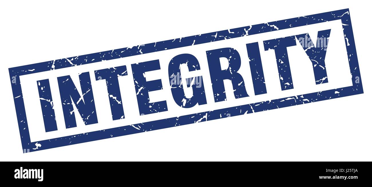 square grunge blue integrity stamp Stock Vector Image & Art - Alamy