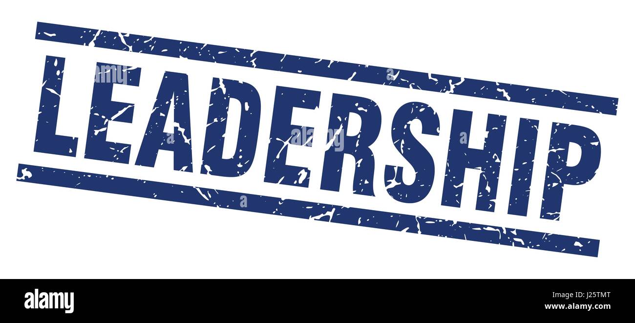 square grunge blue leadership stamp Stock Vector Image & Art - Alamy