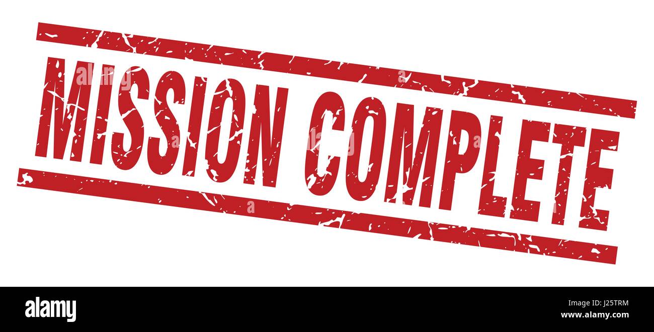 square grunge red mission complete stamp Stock Vector Image & Art - Alamy