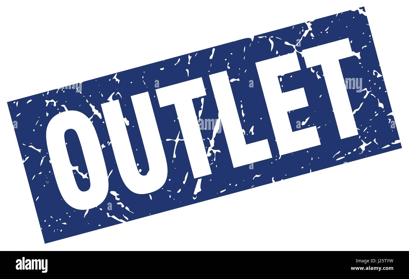 square grunge blue outlet stamp Stock Vector Image & Art - Alamy