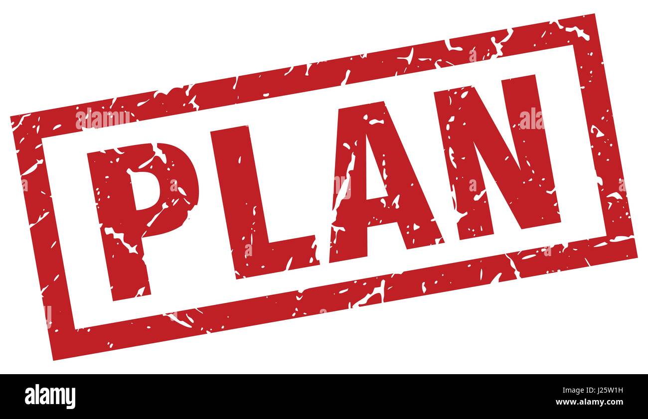 square grunge red plan stamp Stock Vector Image & Art - Alamy