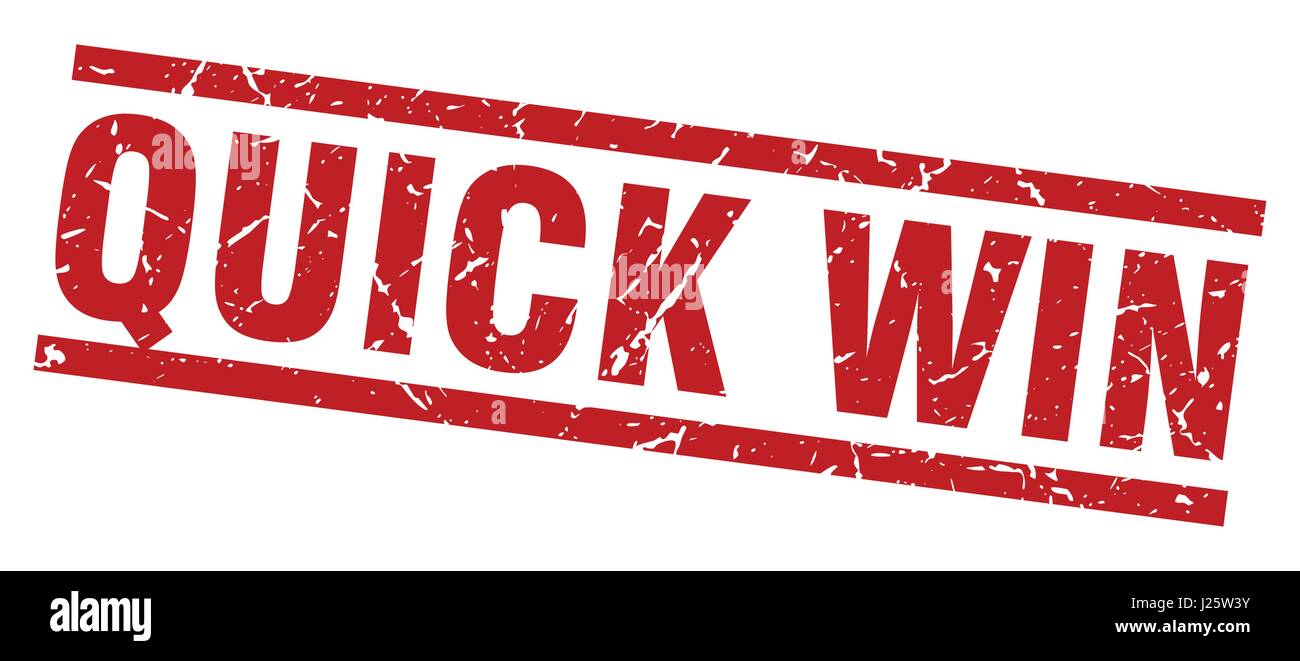 square grunge red quick win stamp Stock Vector Image & Art - Alamy