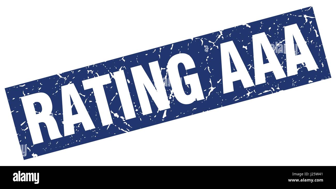 square grunge blue rating aaa stamp Stock Vector Image & Art - Alamy