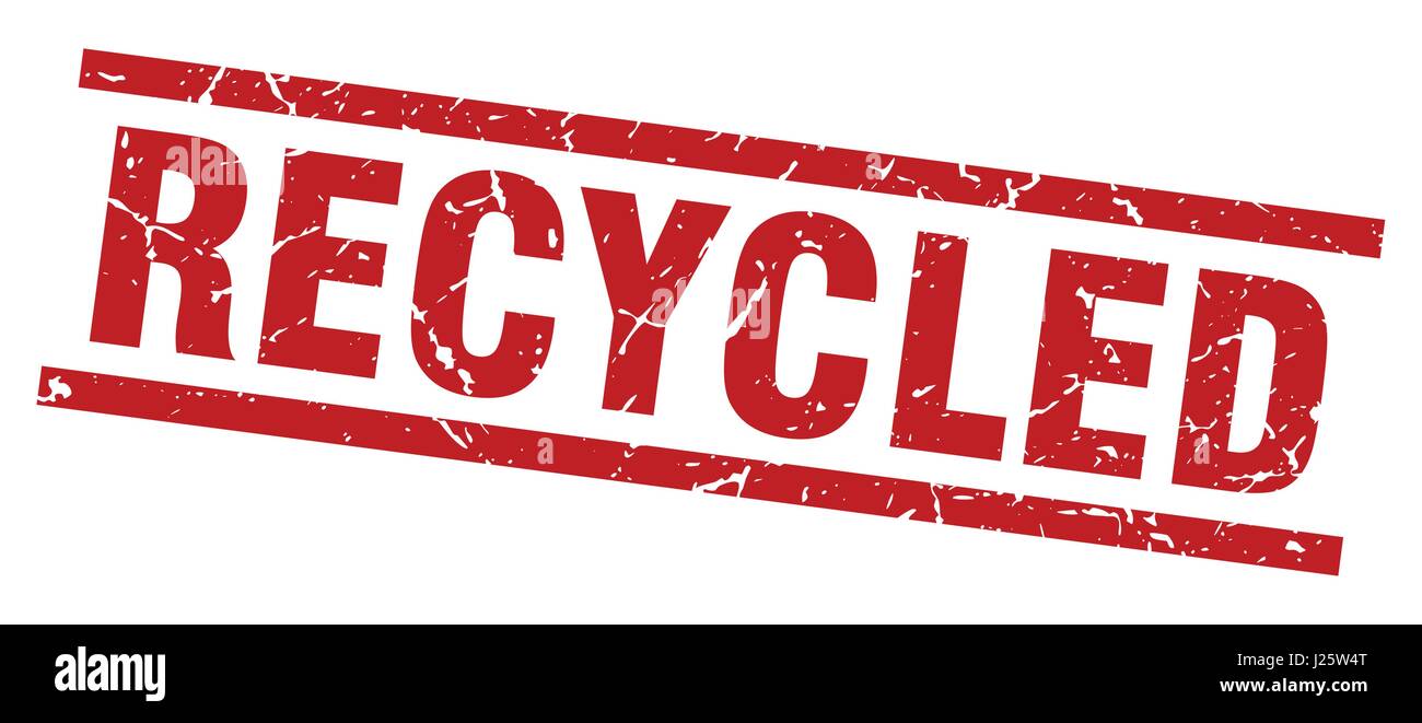 square grunge red recycled stamp Stock Vector Image & Art - Alamy