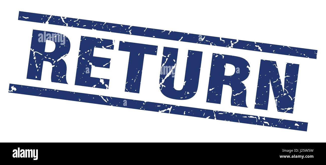 square grunge blue return stamp Stock Vector Image & Art - Alamy