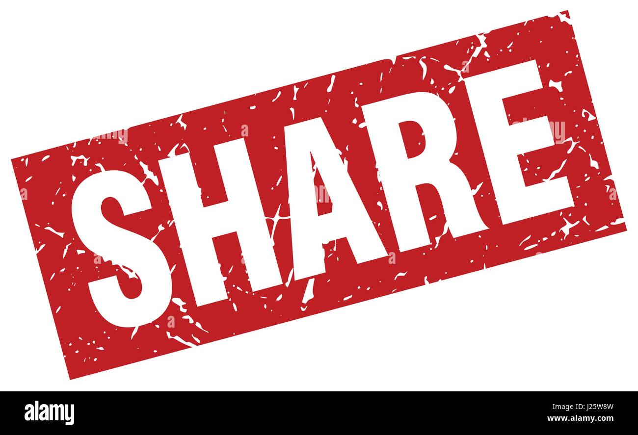 Square grunge red share Stock Vector Images - Alamy