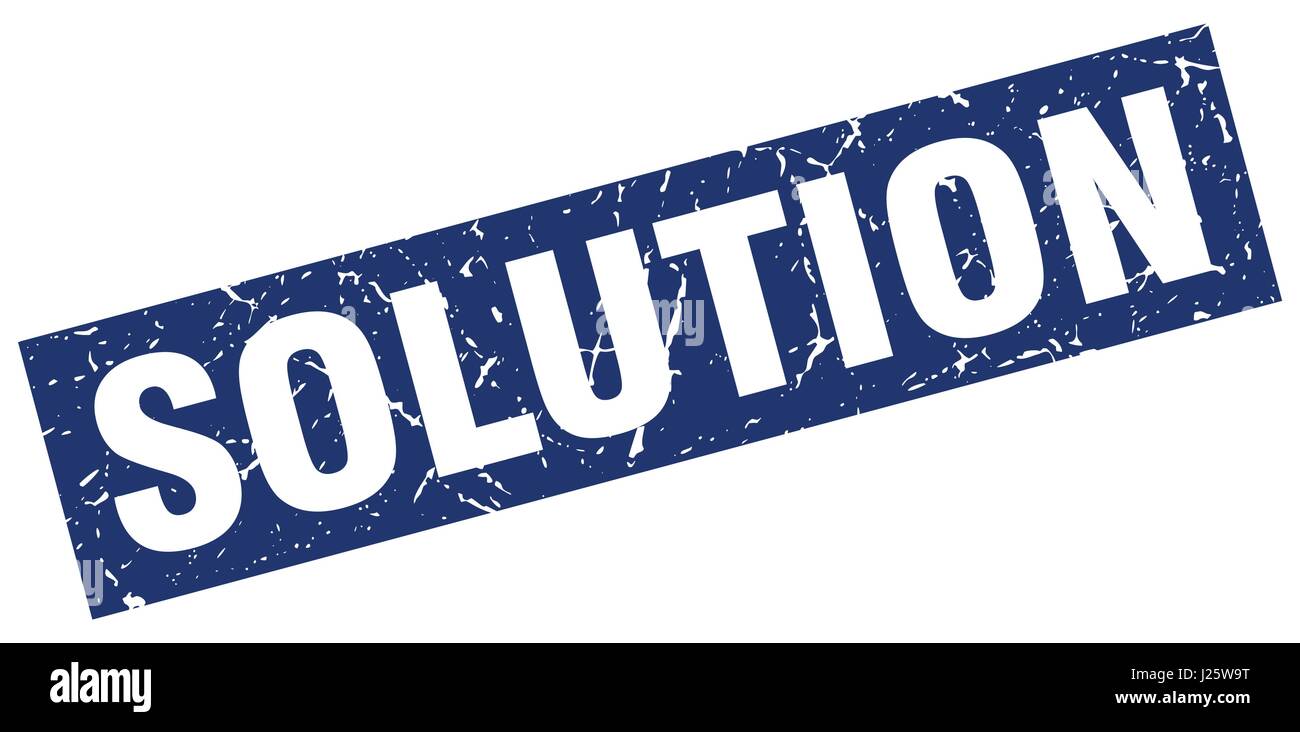 square grunge blue solution stamp Stock Vector Image & Art - Alamy