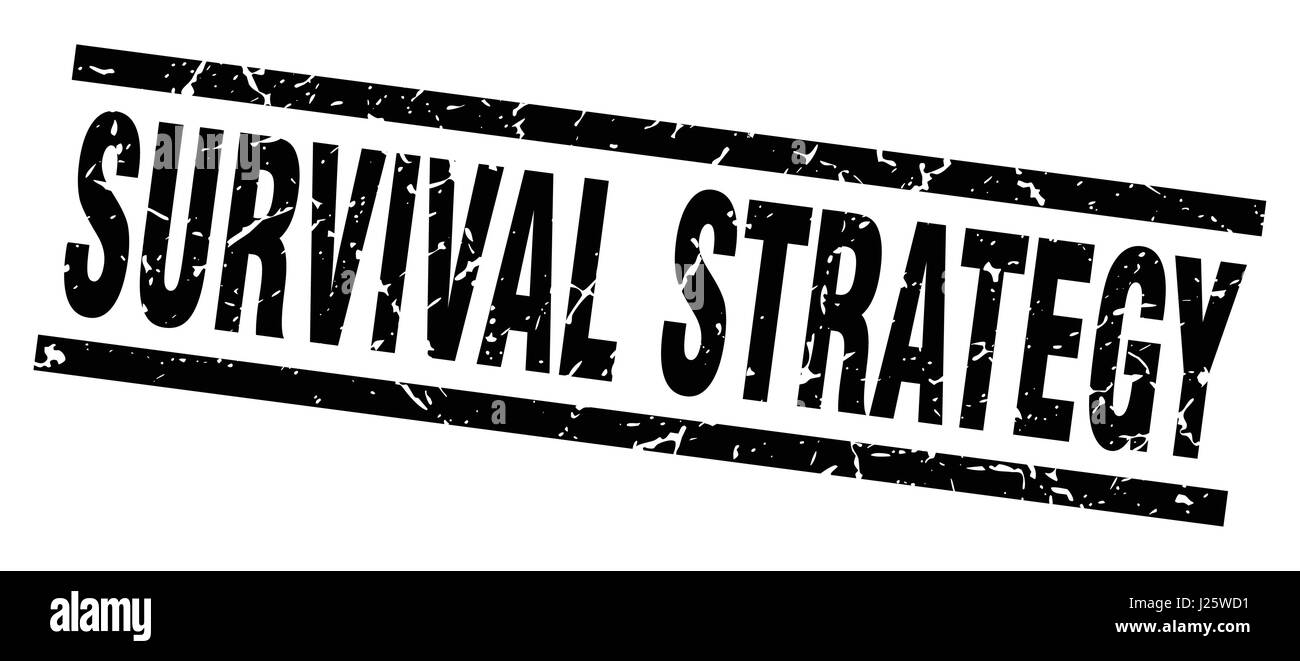 square grunge black survival strategy stamp Stock Vector Image & Art ...
