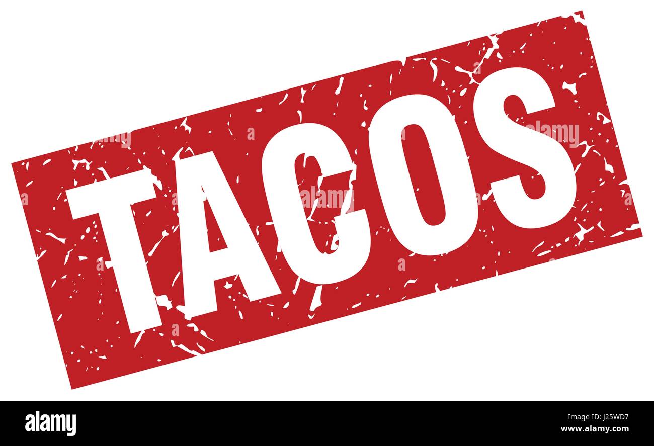 square grunge red tacos stamp Stock Vector Image & Art - Alamy