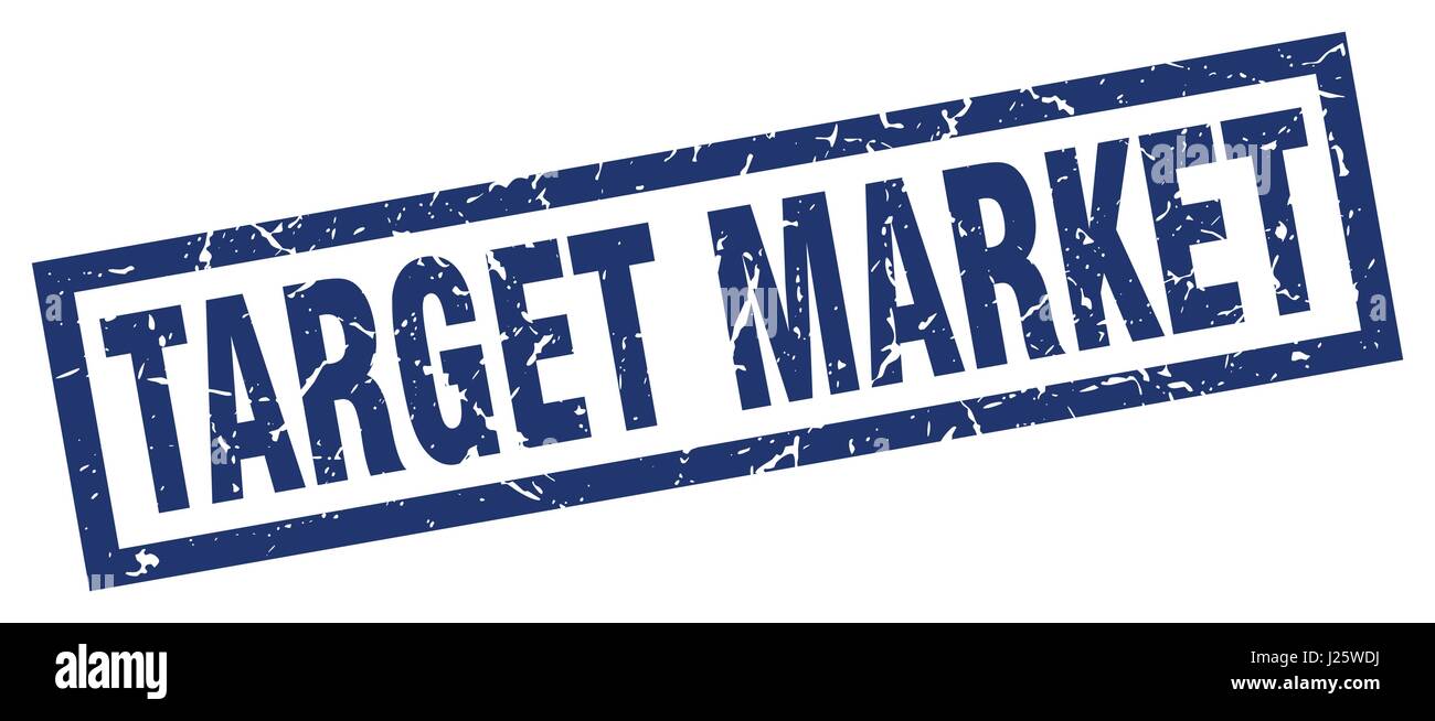 square grunge blue target market stamp Stock Vector Image & Art - Alamy