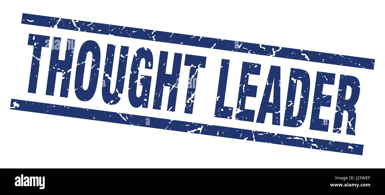 square grunge blue thought leader stamp Stock Vector Image & Art - Alamy