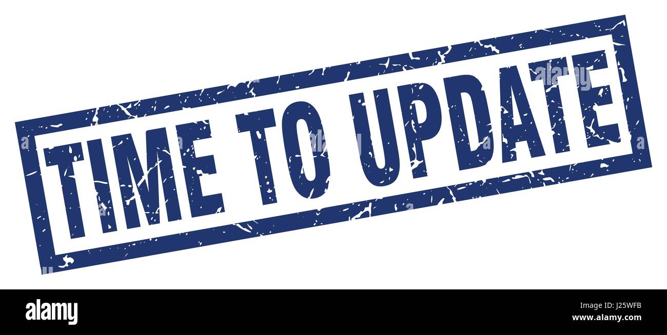 Time update stamp square hi-res stock photography and images - Alamy