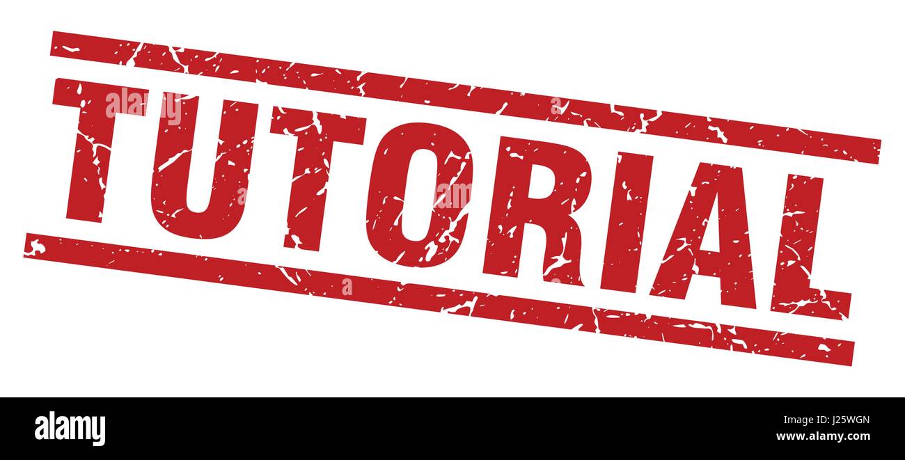 square grunge red tutorial stamp Stock Vector Image & Art - Alamy