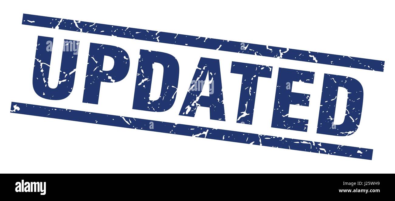 square grunge blue updated stamp Stock Vector Image & Art - Alamy