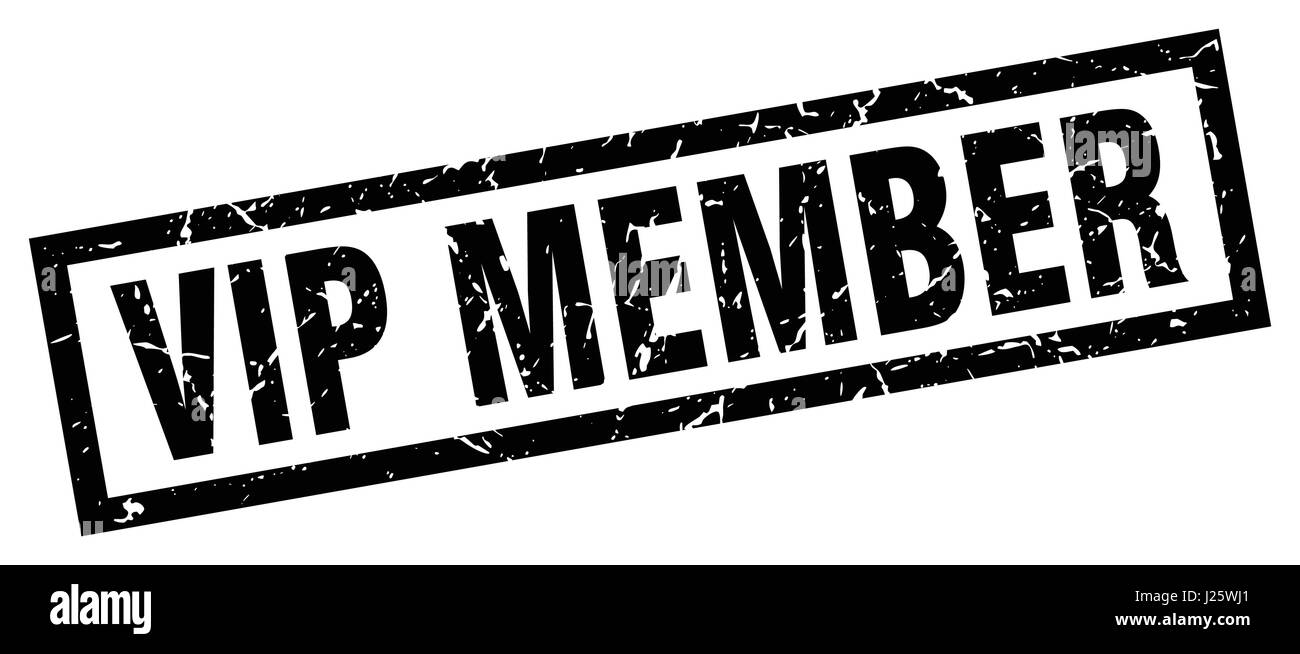 Vip member square stamp Black and White Stock Photos & Images - Alamy