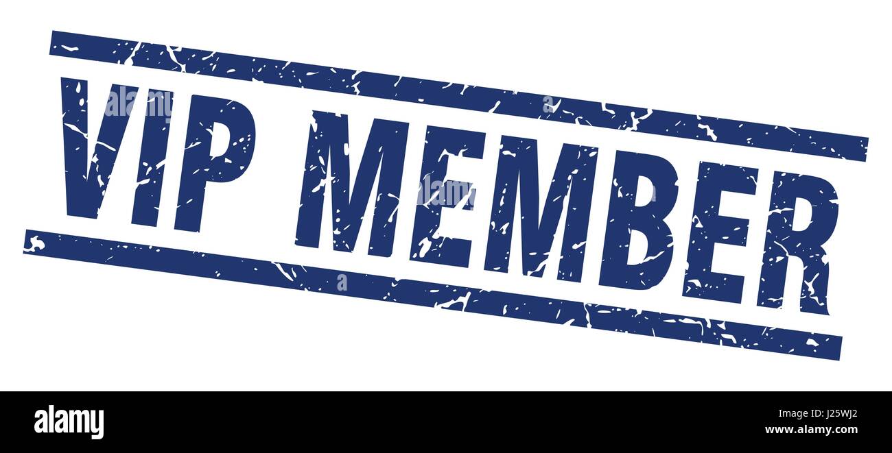 square grunge blue vip member stamp Stock Vector Image & Art - Alamy