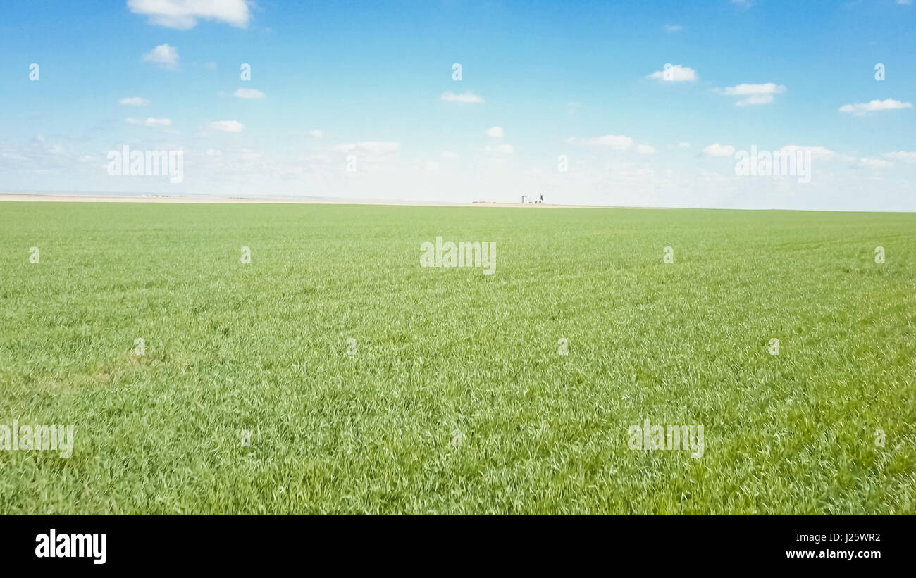 Aerial view of farmlands on Eastern Plains in the Spring Stock Photo ...