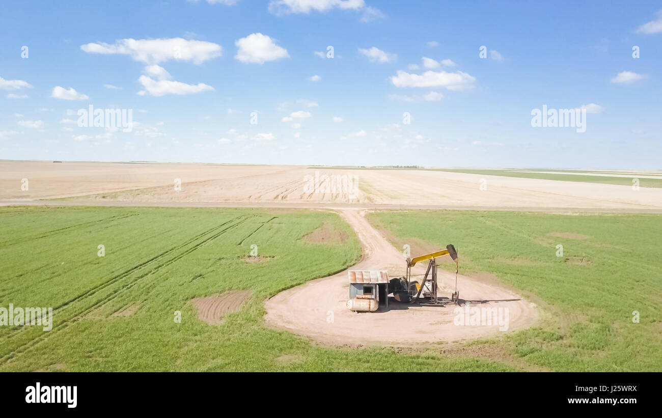 Aerial view of farmlands on Eastern Plains in the Spring Stock Photo ...