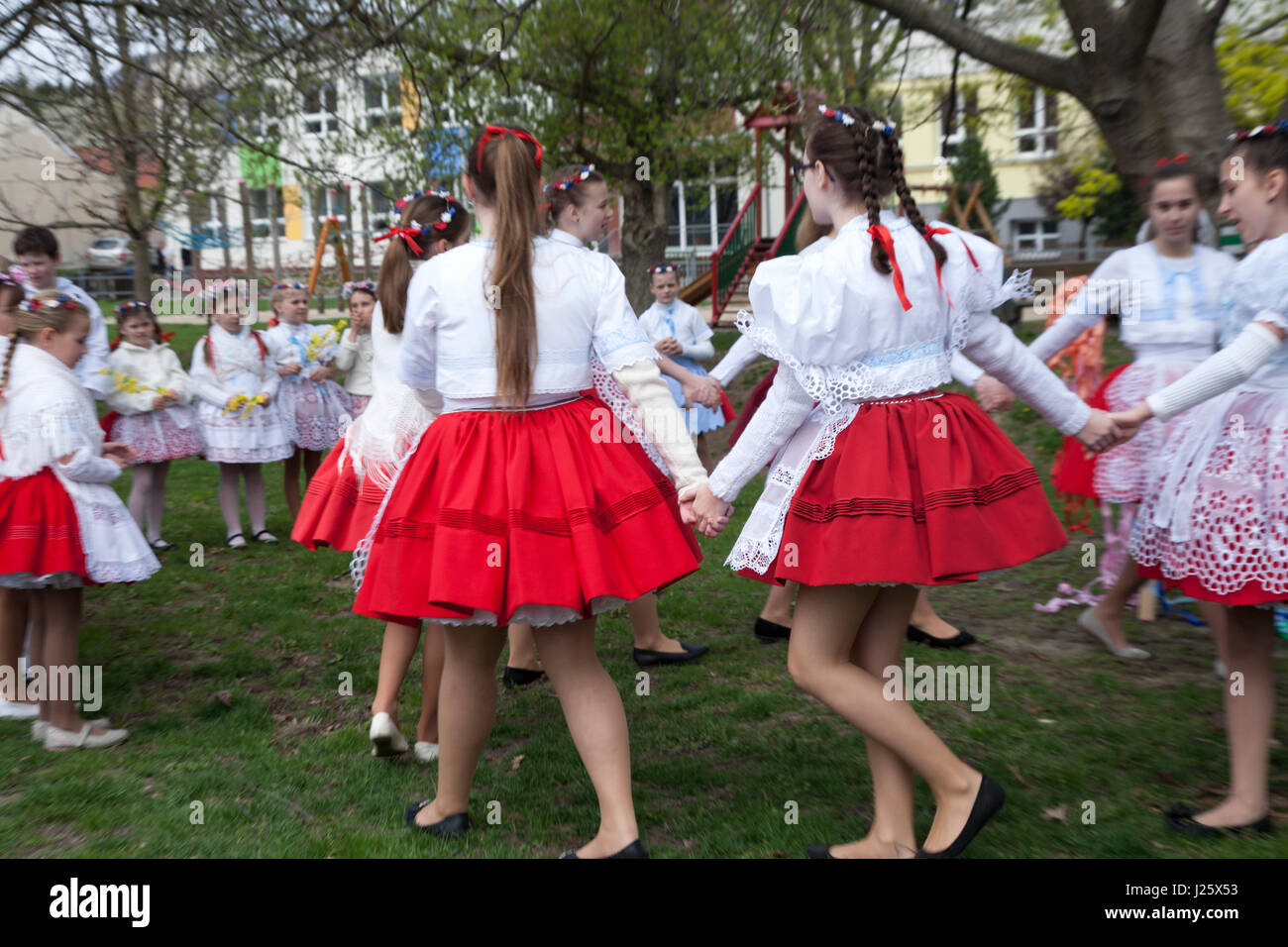 Traditional Easter celebrations in a Moravian village, Czech Republic Stock Photo - Alamy