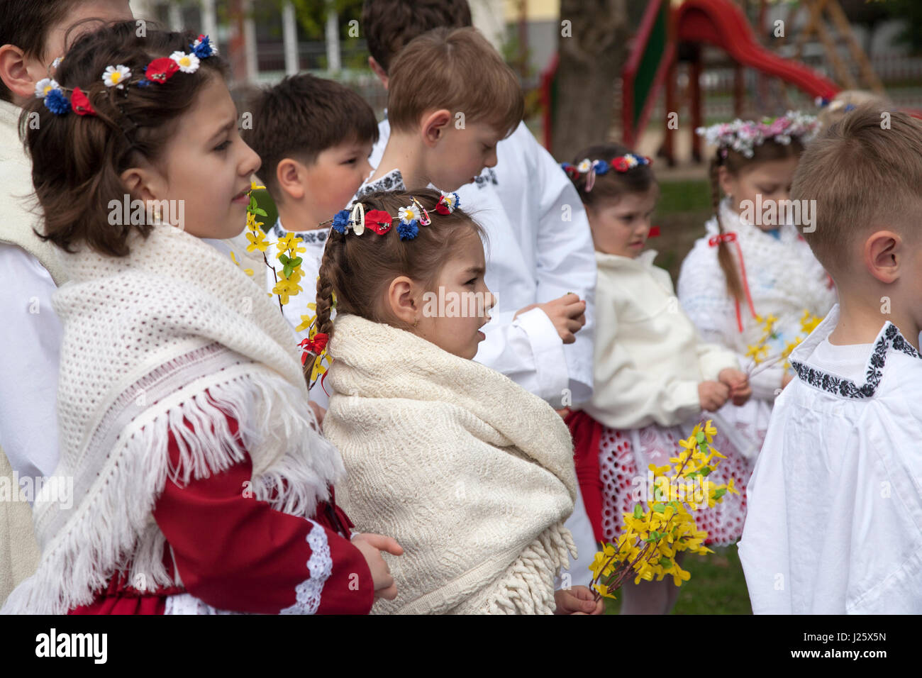 Traditional Easter celebrations in a Moravian village, Czech Republic ...