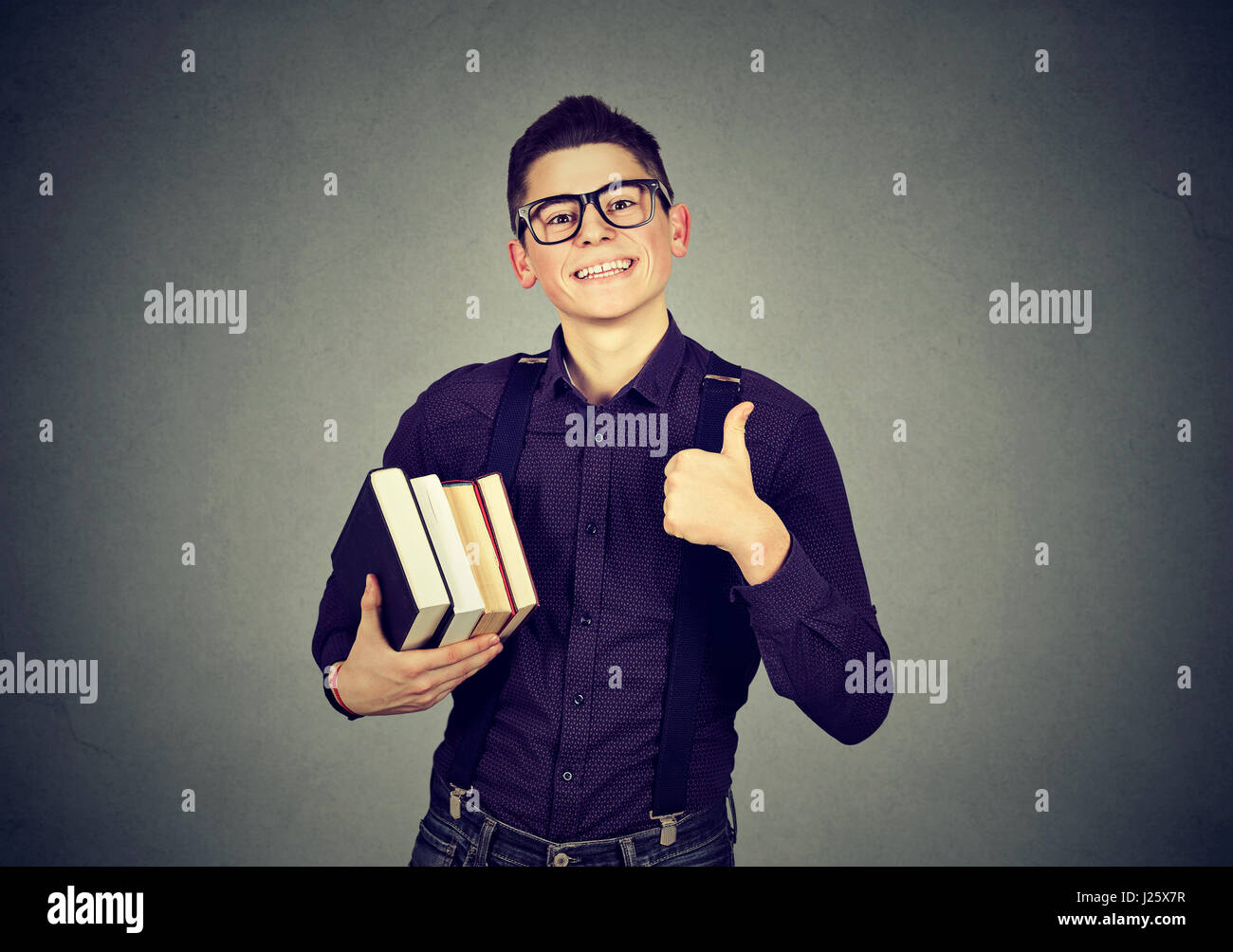 Nerd thumbs up hi-res stock photography and images - Alamy