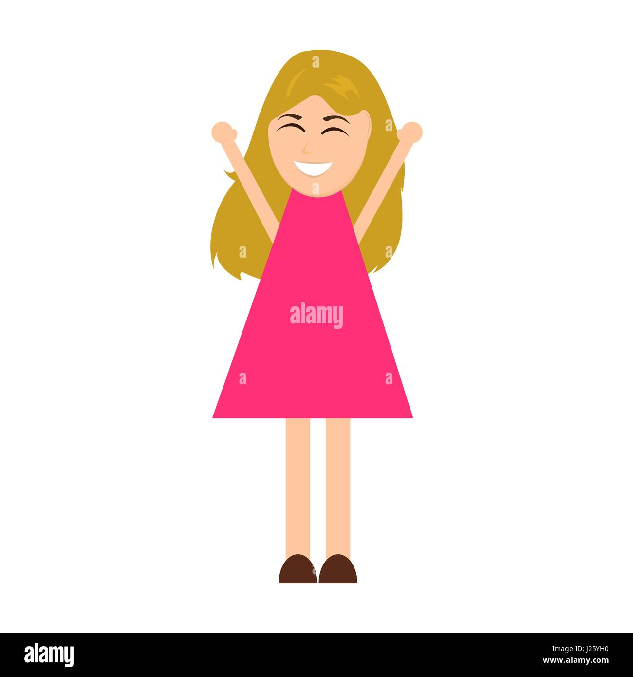 Funny Person Cartoon Girl