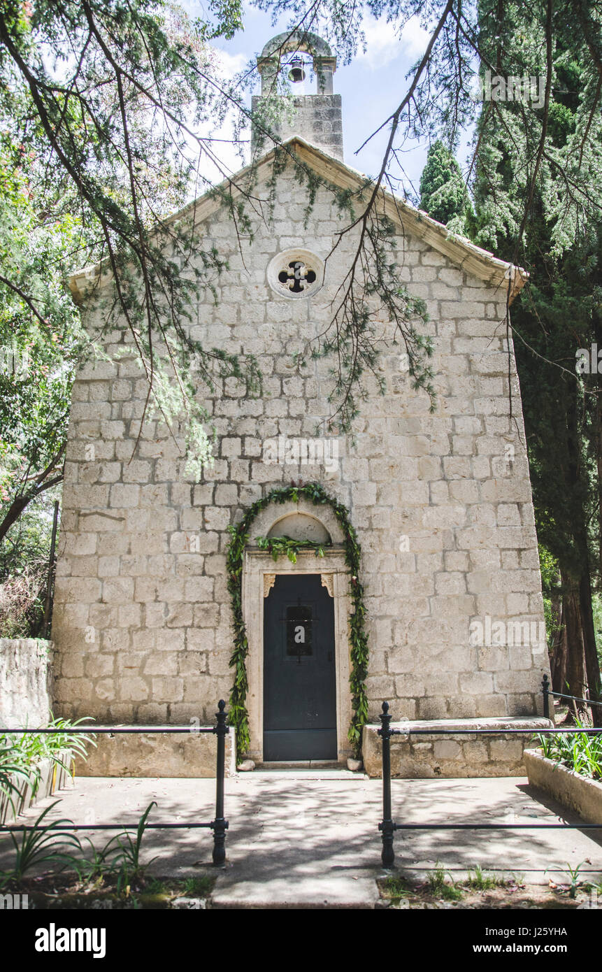 Chapel on Island of Lokrum, Croatia Stock Photo - Alamy