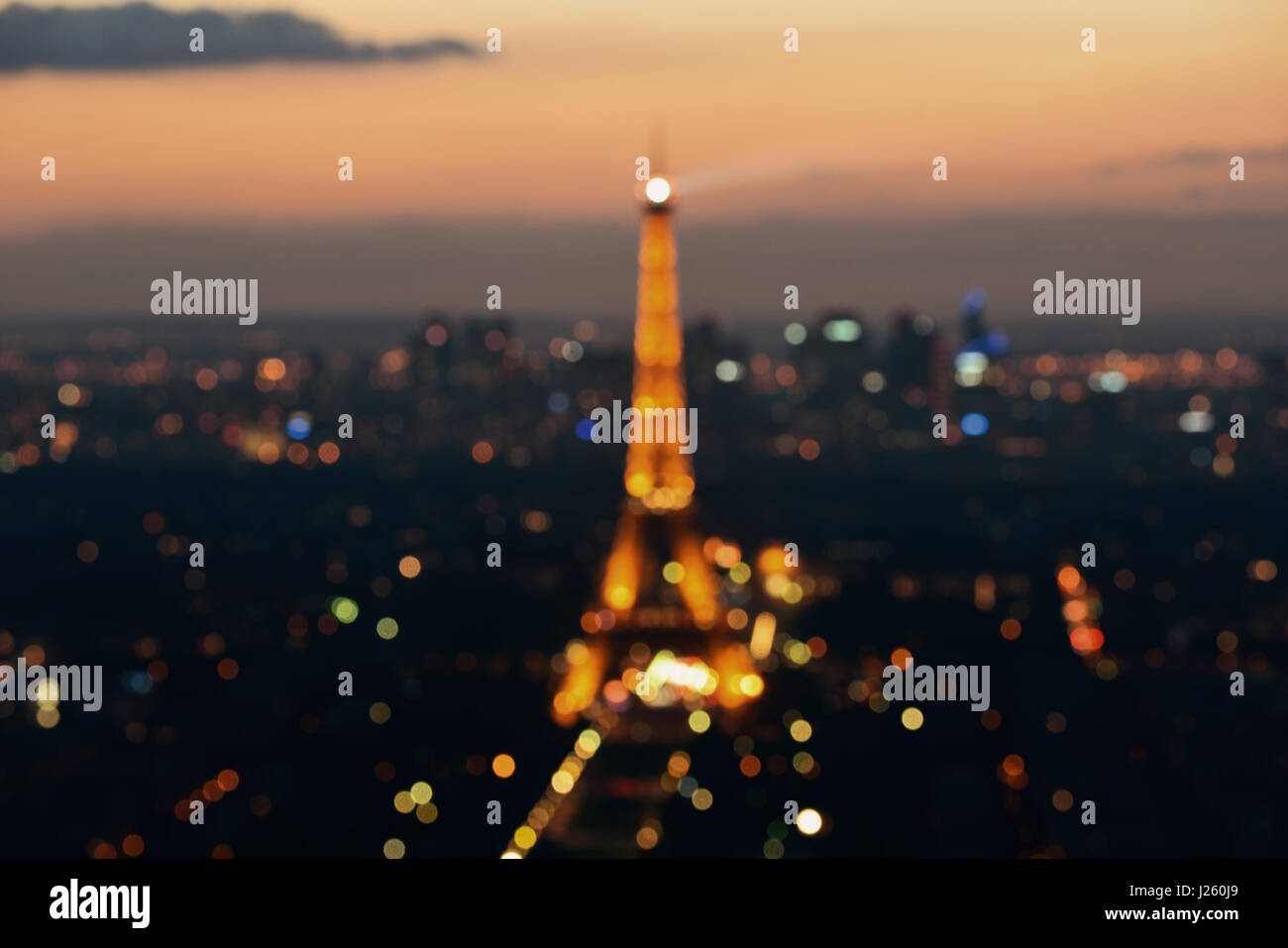PARIS, FRANCE - MAY 13: Eiffel Tower and city at night on May 13, 2015 ...