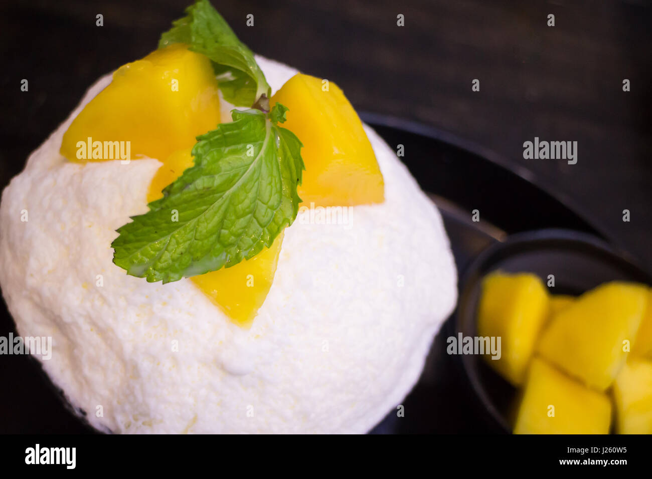 Mango With Shaved Ice Milk Flavour, stock photo Stock Photo - Alamy