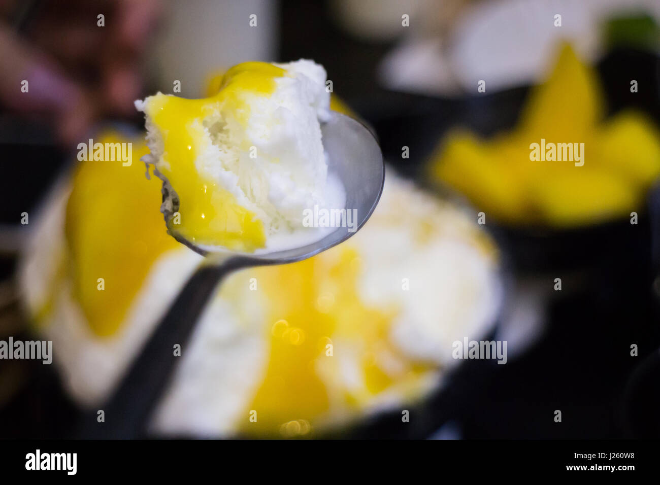 Mango With Shaved Ice Milk Flavour, stock photo Stock Photo - Alamy
