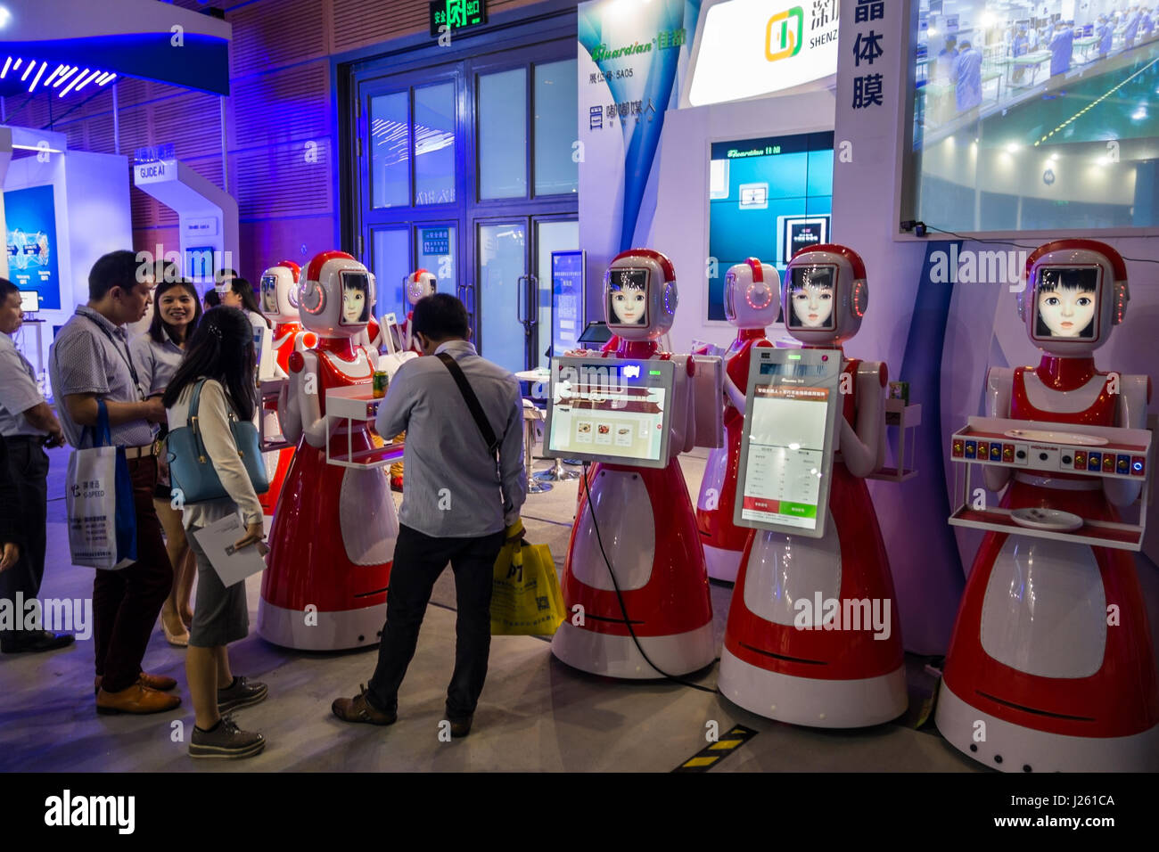 Robots and people interacting hi-res stock photography and images - Alamy