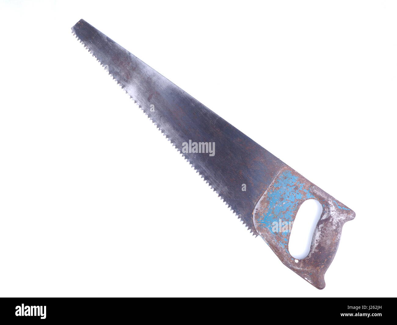 Old rusty hacksaw on white background Stock Photo - Alamy