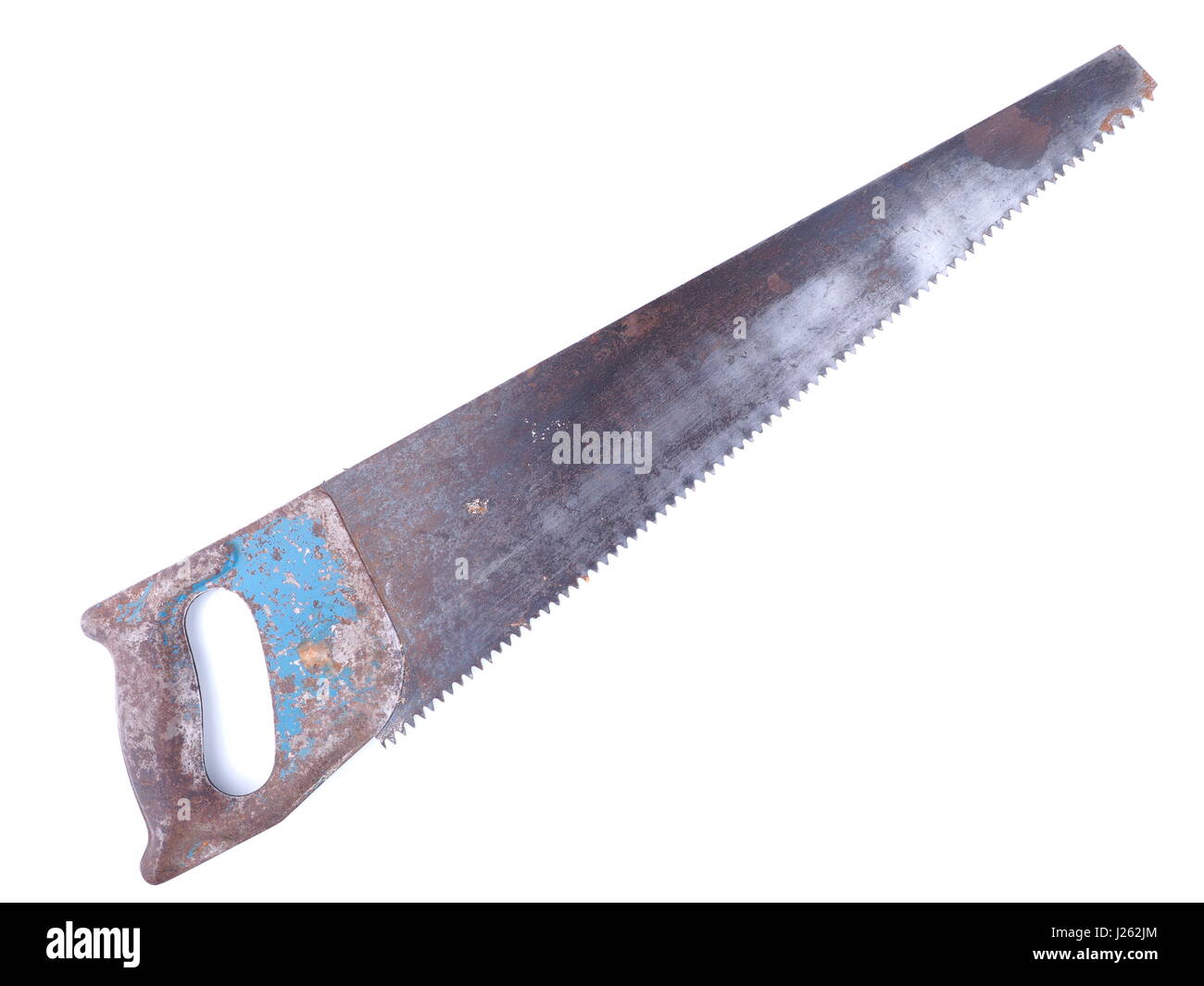 Old rusty hacksaw on white background Stock Photo - Alamy