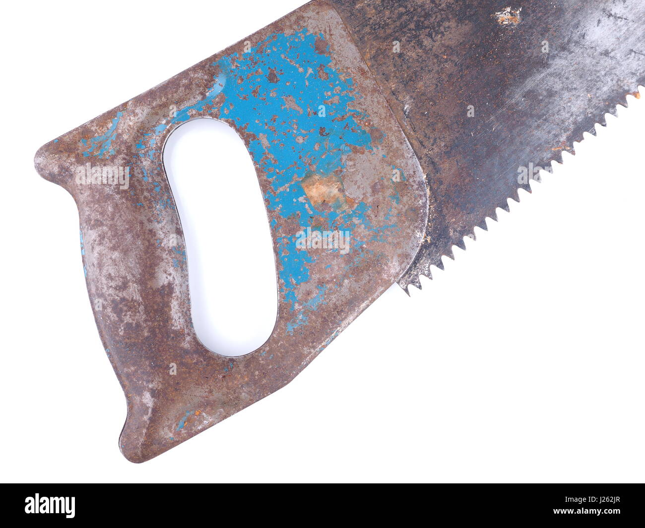 Old rusty hacksaw on white background Stock Photo - Alamy
