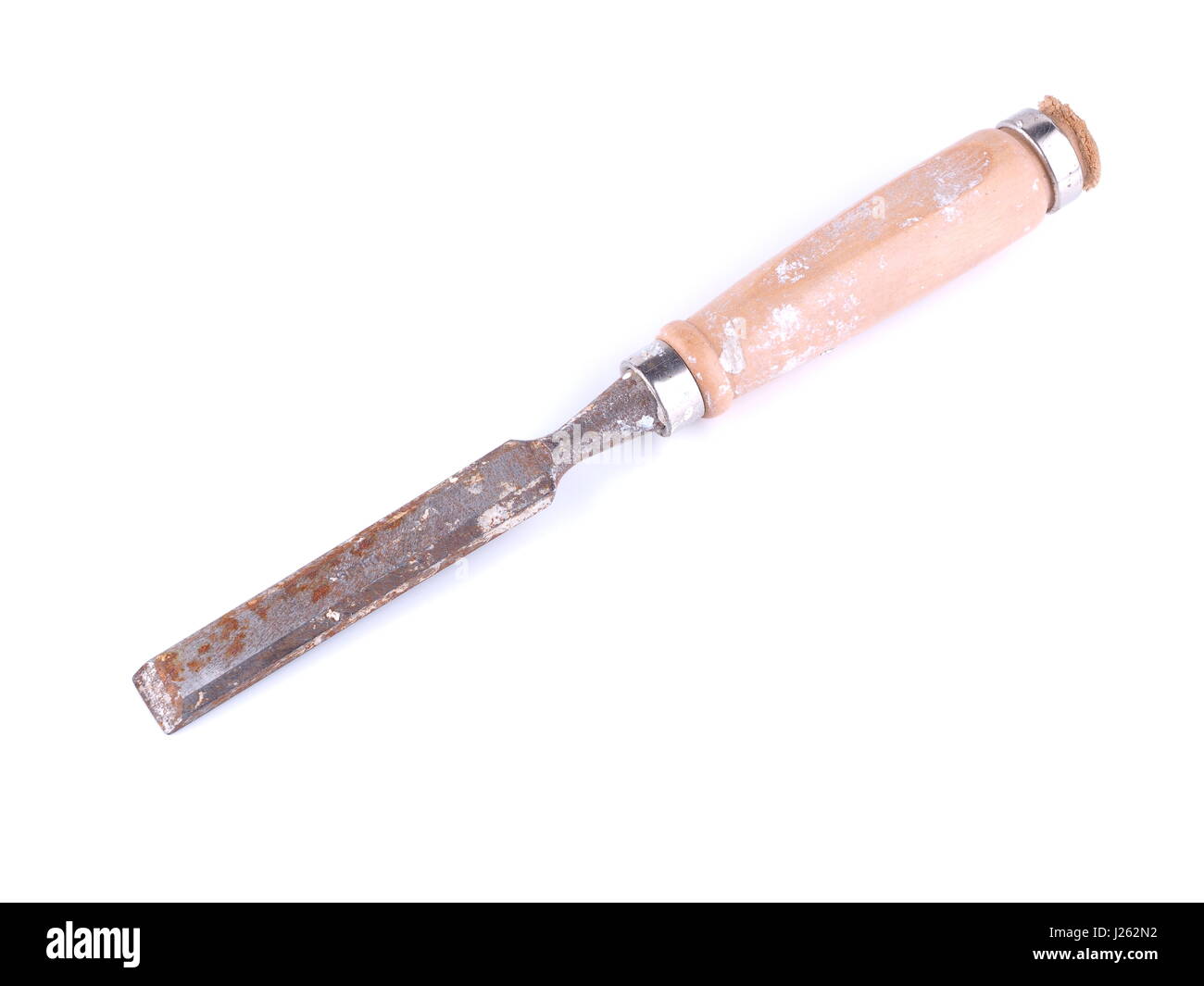 Old rusty chisel on a white background Stock Photo - Alamy