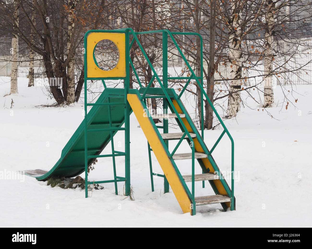 playground in winter Stock Photo - Alamy