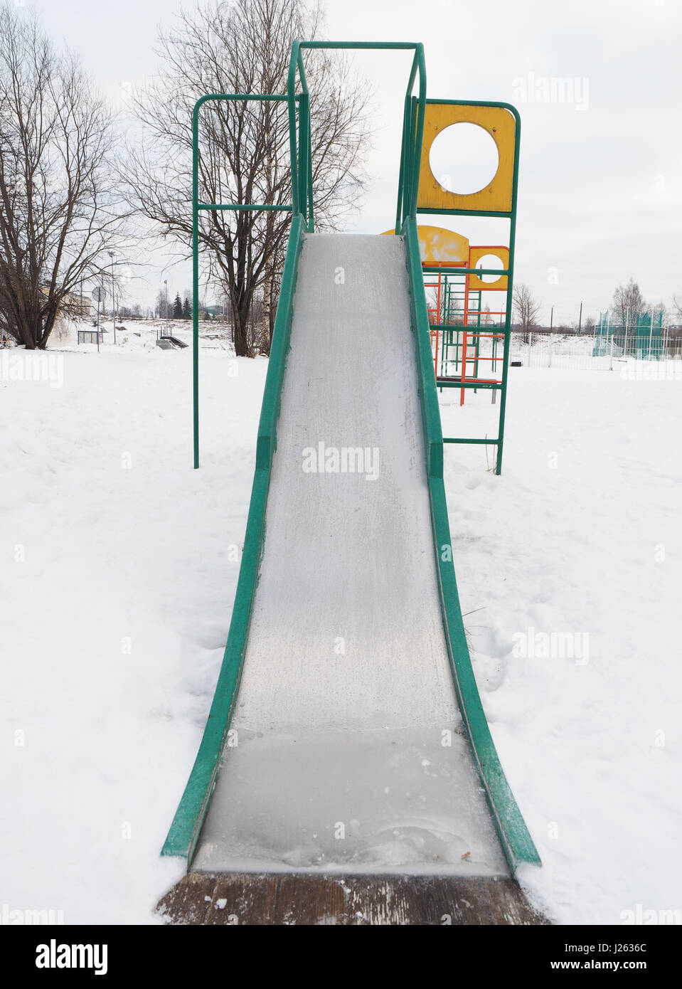 playground in winter Stock Photo - Alamy