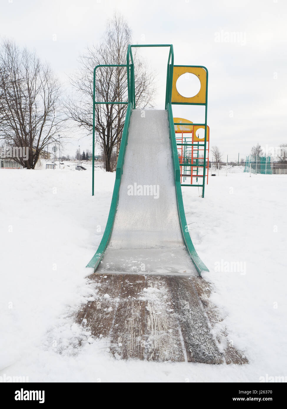 playground in winter Stock Photo - Alamy