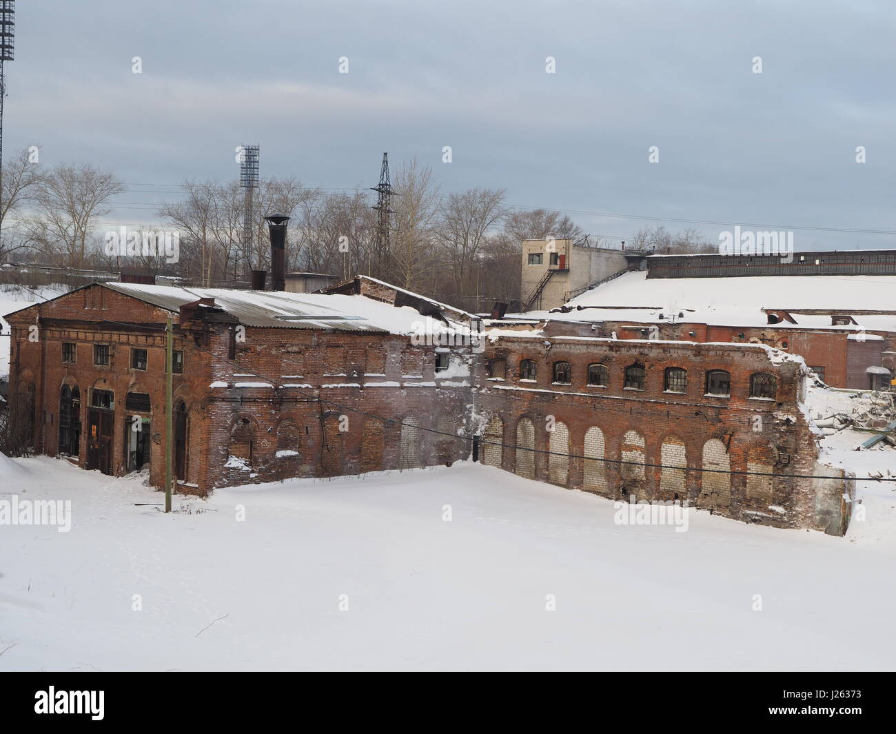 old brick factory Stock Photo - Alamy