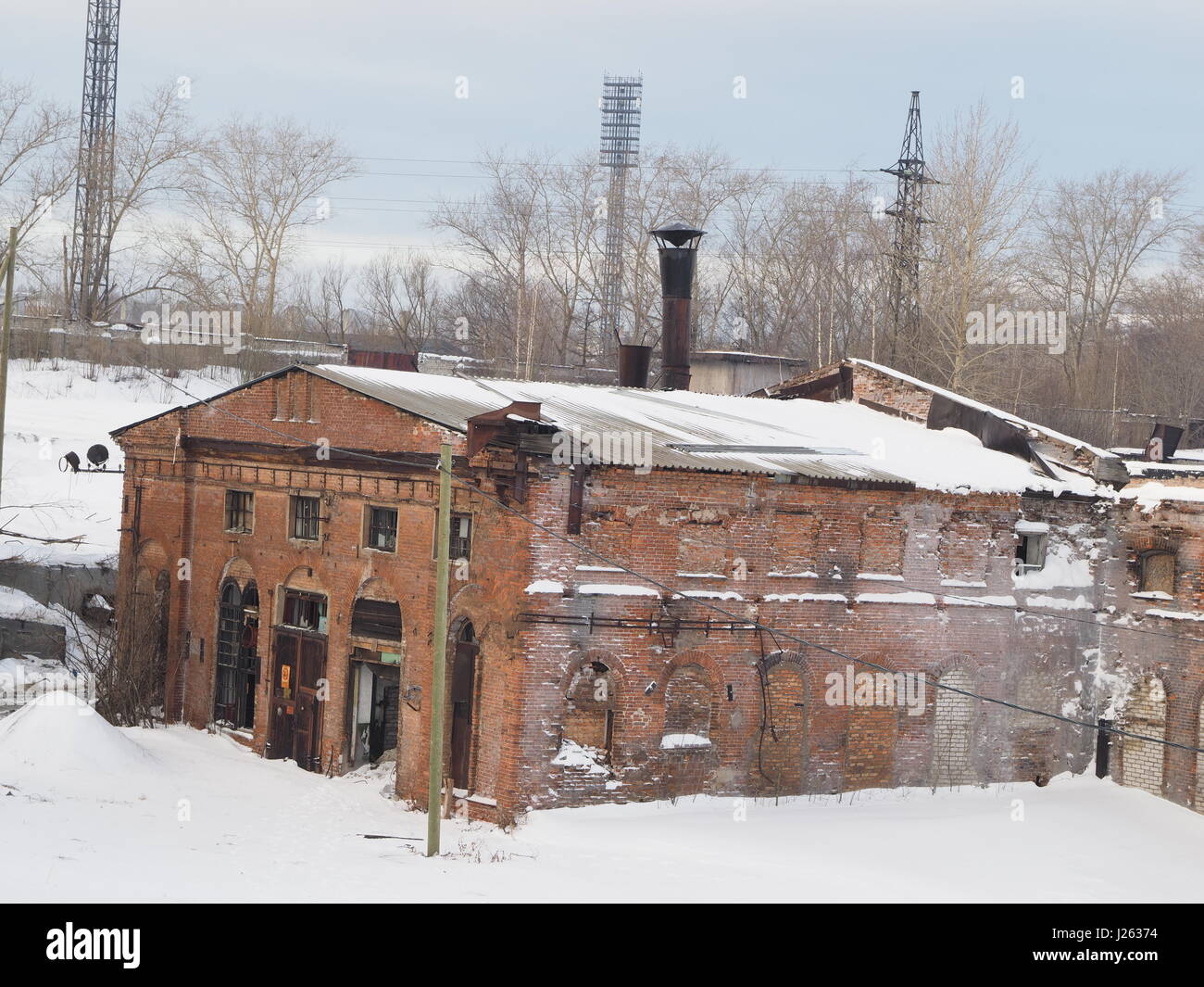 old brick factory Stock Photo - Alamy