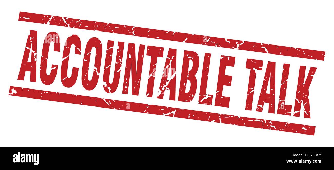 square grunge red accountable talk stamp Stock Vector Image & Art - Alamy