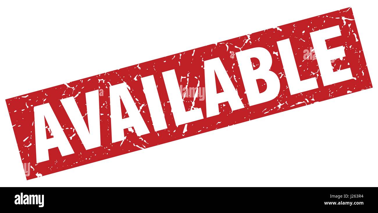 square grunge red available stamp Stock Vector Image & Art - Alamy