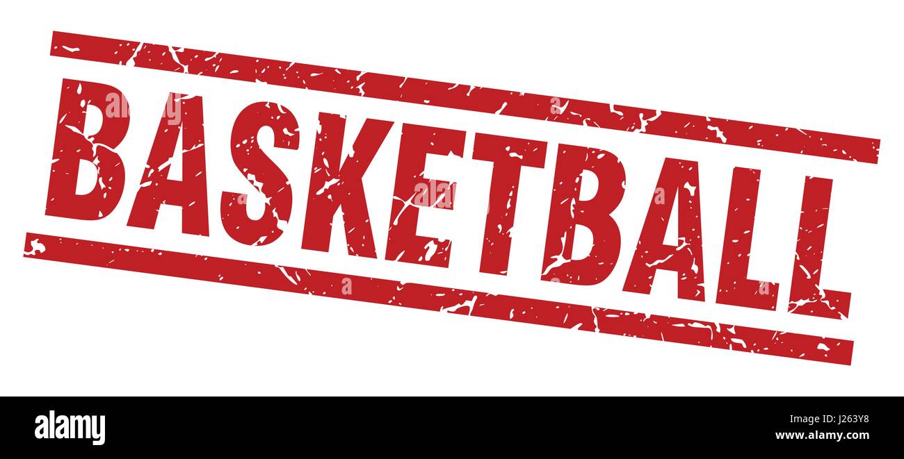 square grunge red basketball stamp Stock Vector Image & Art - Alamy