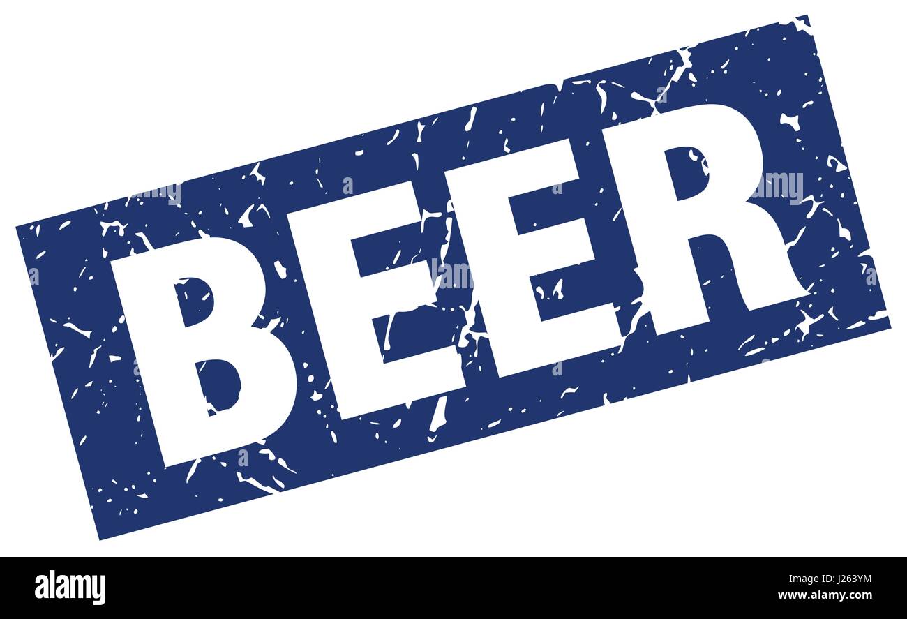 square grunge blue beer stamp Stock Vector Image & Art - Alamy